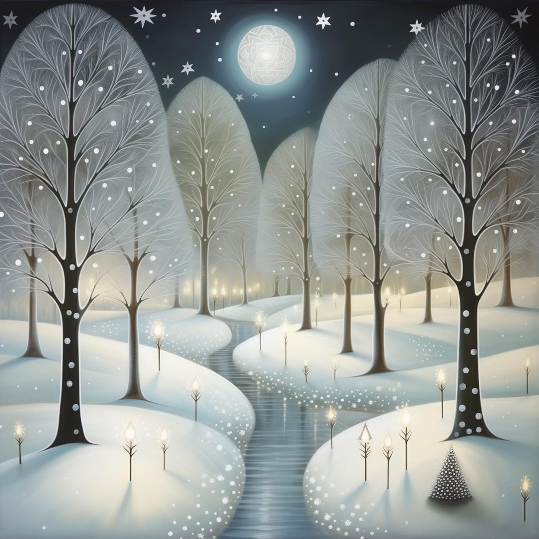 Winter Wonderlands Digital Pages | Winter Landscapes Printable Digital ...