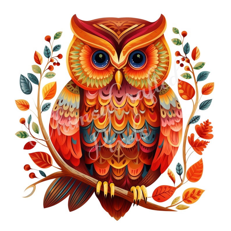 Autumn Owls Clip Art Set | Fall Digital Images | for Scrapbooks, Card ...