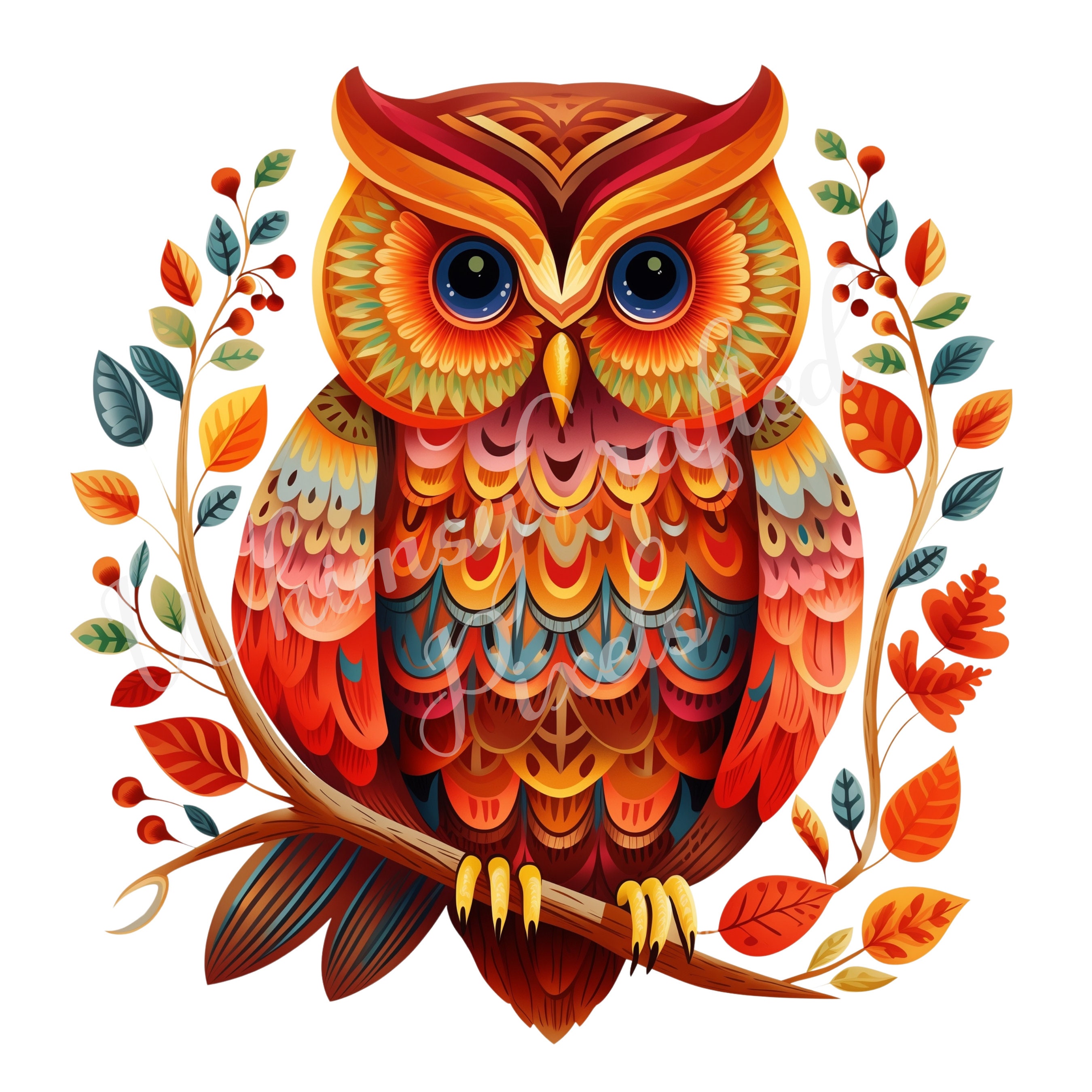 Autumn Owls Clip Art Set | Fall Digital Images | for Scrapbooks, Card ...