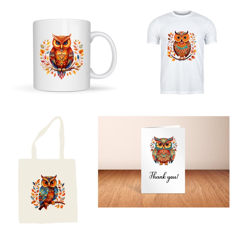 Autumn Owls Clip Art Set | Fall Digital Images | for Scrapbooks, Card ...