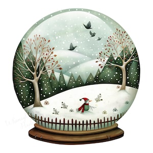 Whimsy Snow Globes Clip Art Set | Winter Digital Images | for ...
