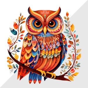 Autumn Owls Clip Art Set | Fall Digital Images | for Scrapbooks, Card ...