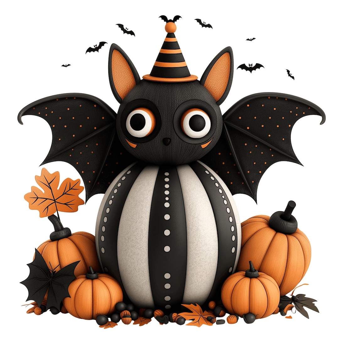 Cute Bats Clip Art Set | Digital Halloween Images for Scrapbooks, Card ...