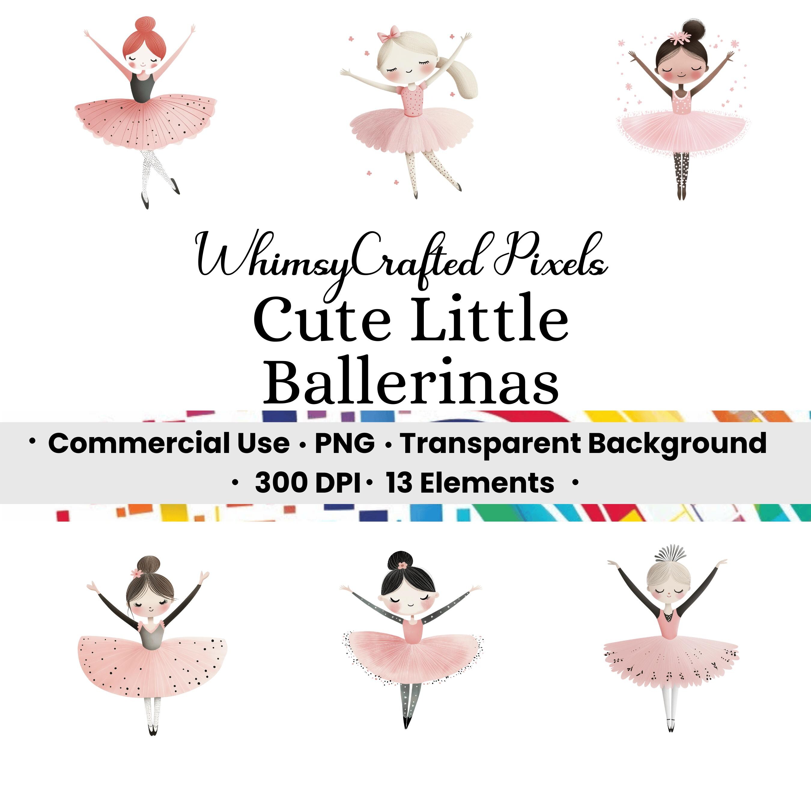Cute Little Ballerinas Clip Art Set | Digital Ballet Images ...
