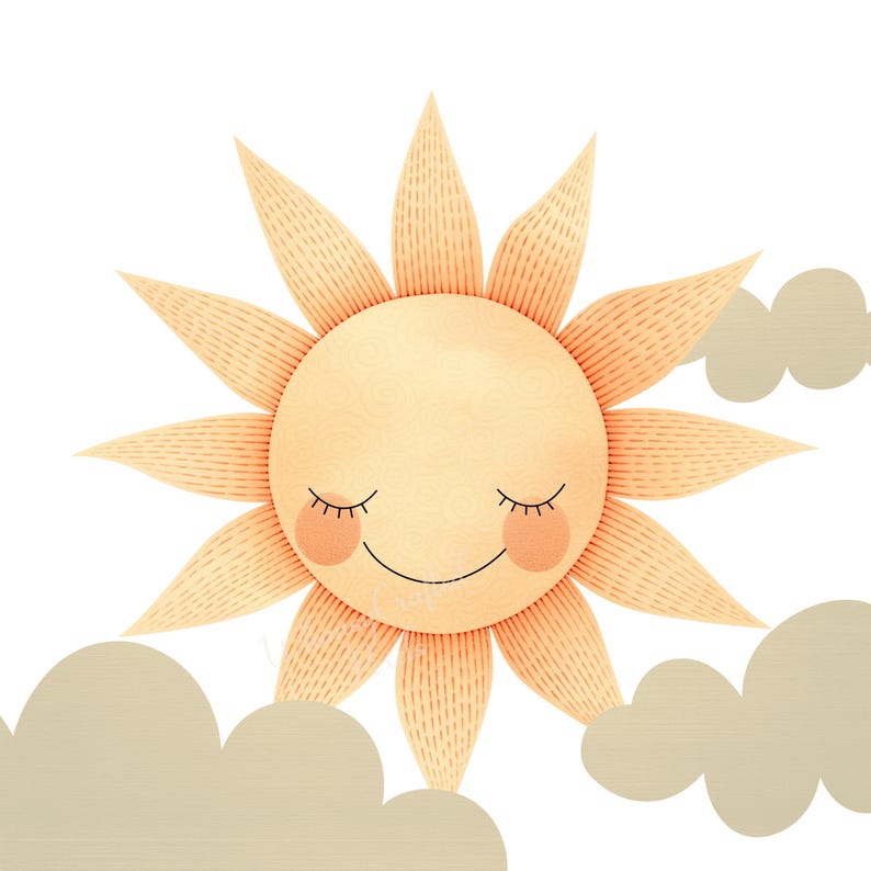 Nursery Suns and Moons Clip Art Set | Cute Digital Images | Scrapbooks ...
