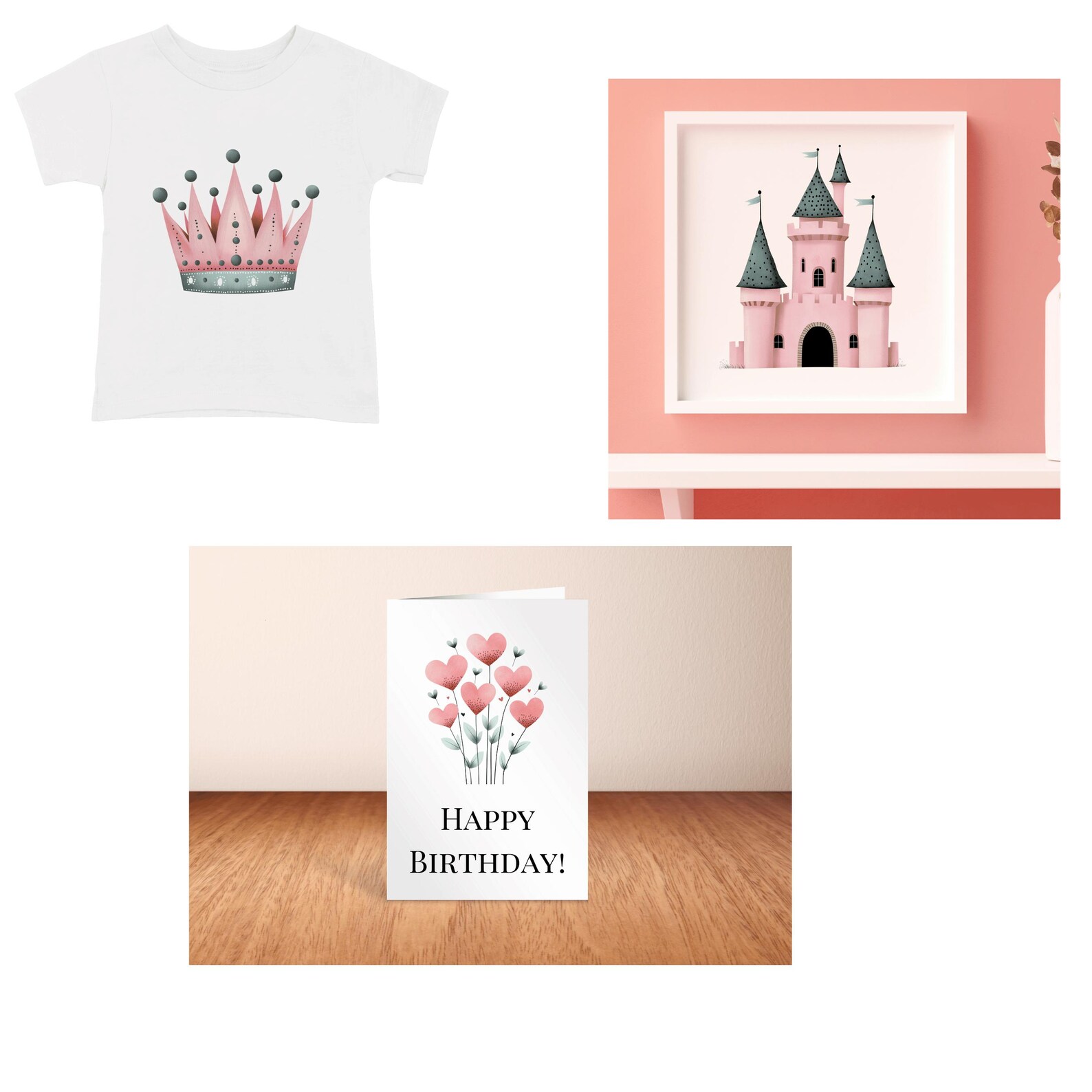 Cute Pink Princesses Clip Art Set | Digital Princess Images ...