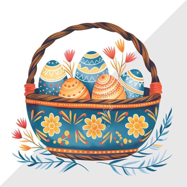 Colorful Easter Baskets Clip Art Set | Fun Digital Images | Scrapbooks ...