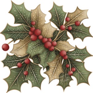 Christmas Holly Clip Art Set | Holiday Digital Images | Scrapbooks ...