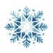 Blue Folk Art Snowflakes Clip Art Set Winter Digital Images for ...