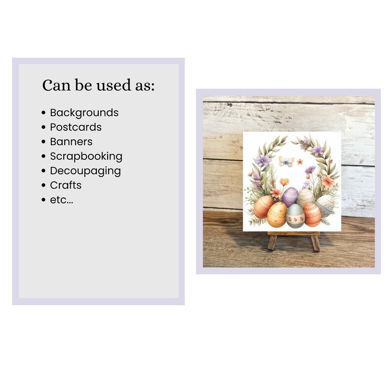 Easter Wreaths Digital Pages | Pretty Easter Printable Digital ...