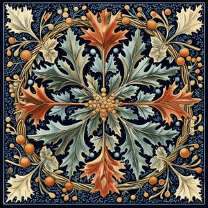 Vintage Winter Tiles Digital Pages | Printable Holiday Backgrounds ...