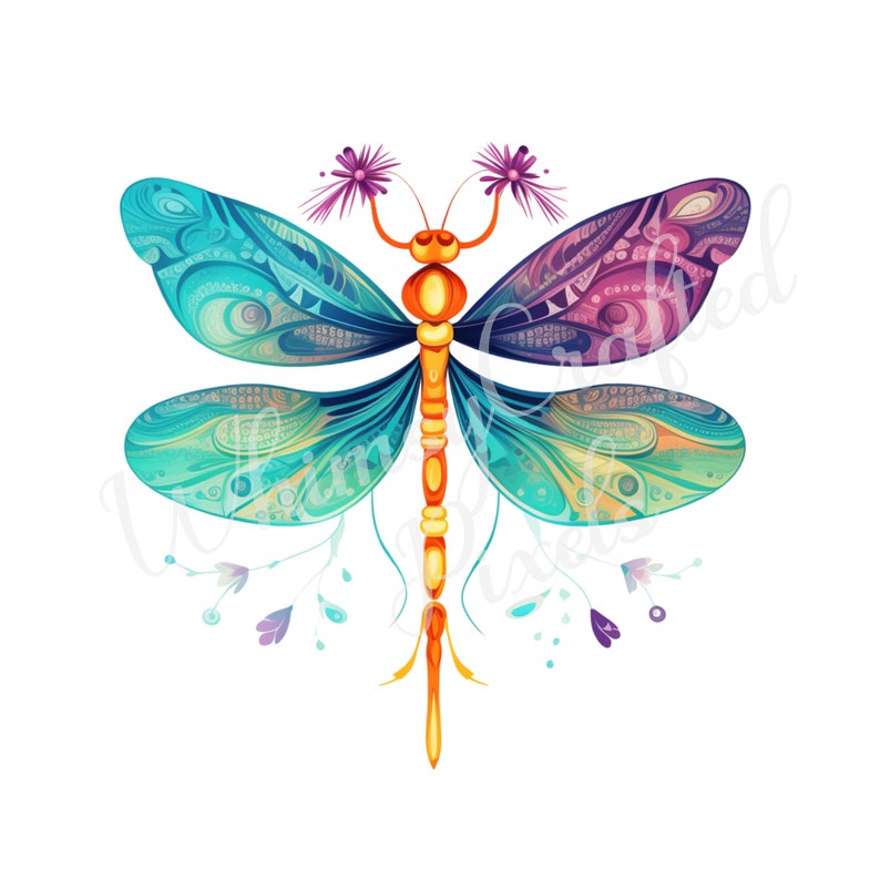 Whimsical Dragonfly Clip Art Set | Fun Digital Images | for Scrapbooks ...