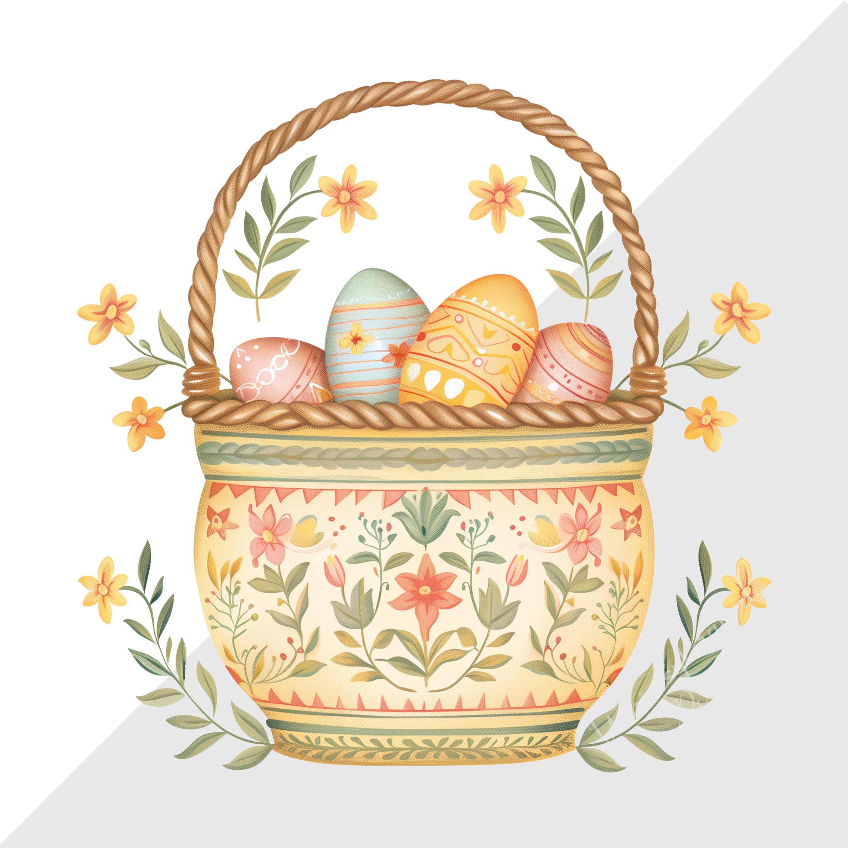 Pastel Easter Basket Clip Art Set | Cute Digital Images | for ...