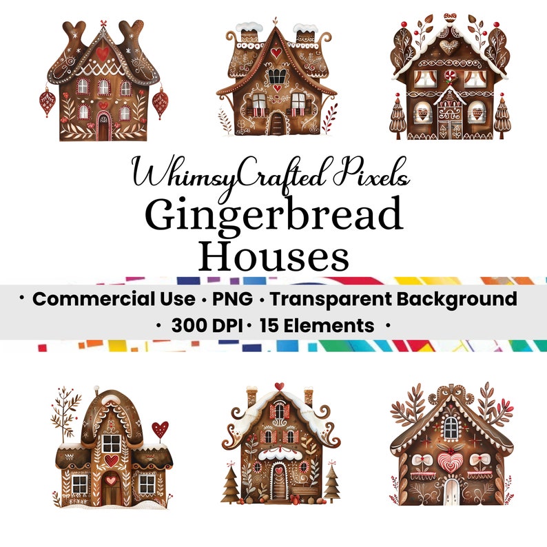 Gingerbread House Clip Art Set | Festive Digital Images | for ...