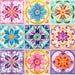 Colorful Mexican Tiles V2 Digital Pages | Tile Printable Digital ...