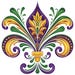 Mardi Gras Fleur-de-lis V2 Clip Art Set | Digital Images for Scrapbooks ...