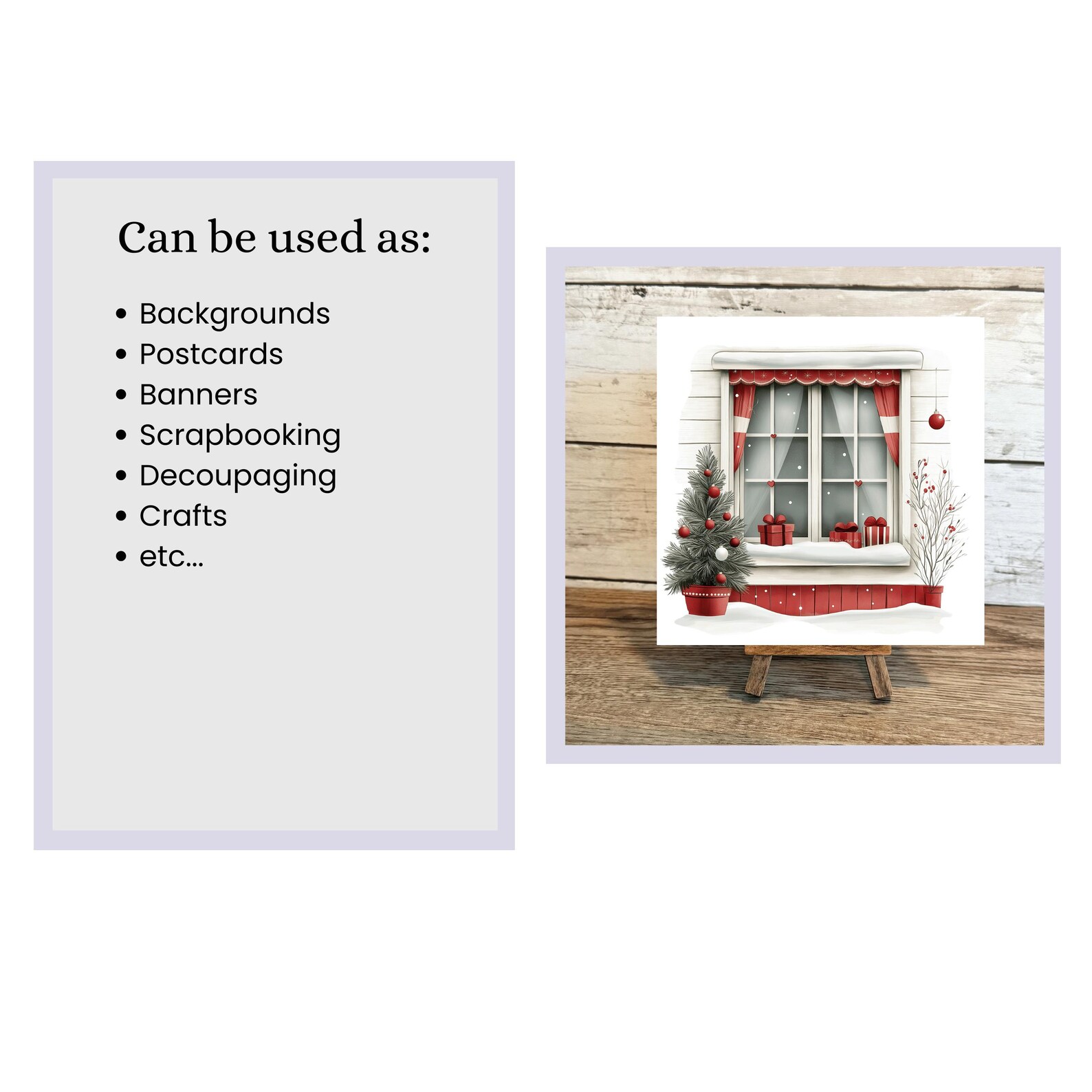 Charming Christmas Windows Clip Art Set | Digital Holiday Images for ...