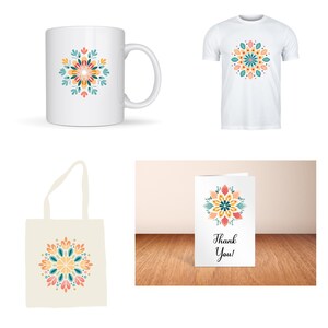 Pastel Floral Mandalas Clip Art Set | Mandala Digital Images for ...