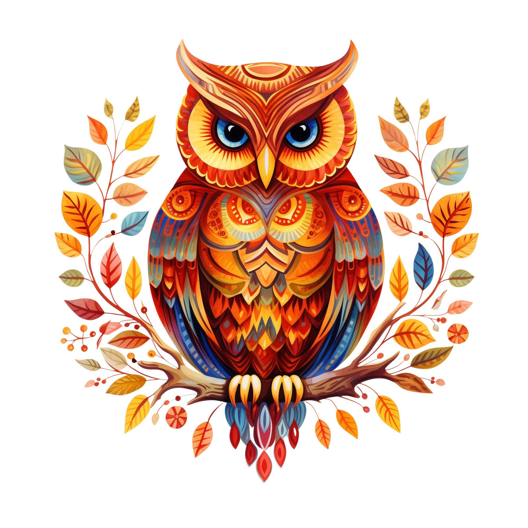 Autumn Owls Clip Art Set | Fall Digital Images | for Scrapbooks, Card ...