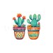 Colorful Cacti Digital Pages | Pretty Printable Digital Backgrounds ...