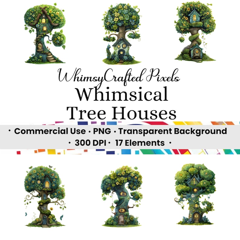 Whimsical Tree House Clip Art Set | Fun Digital Images | Scrapbooks ...