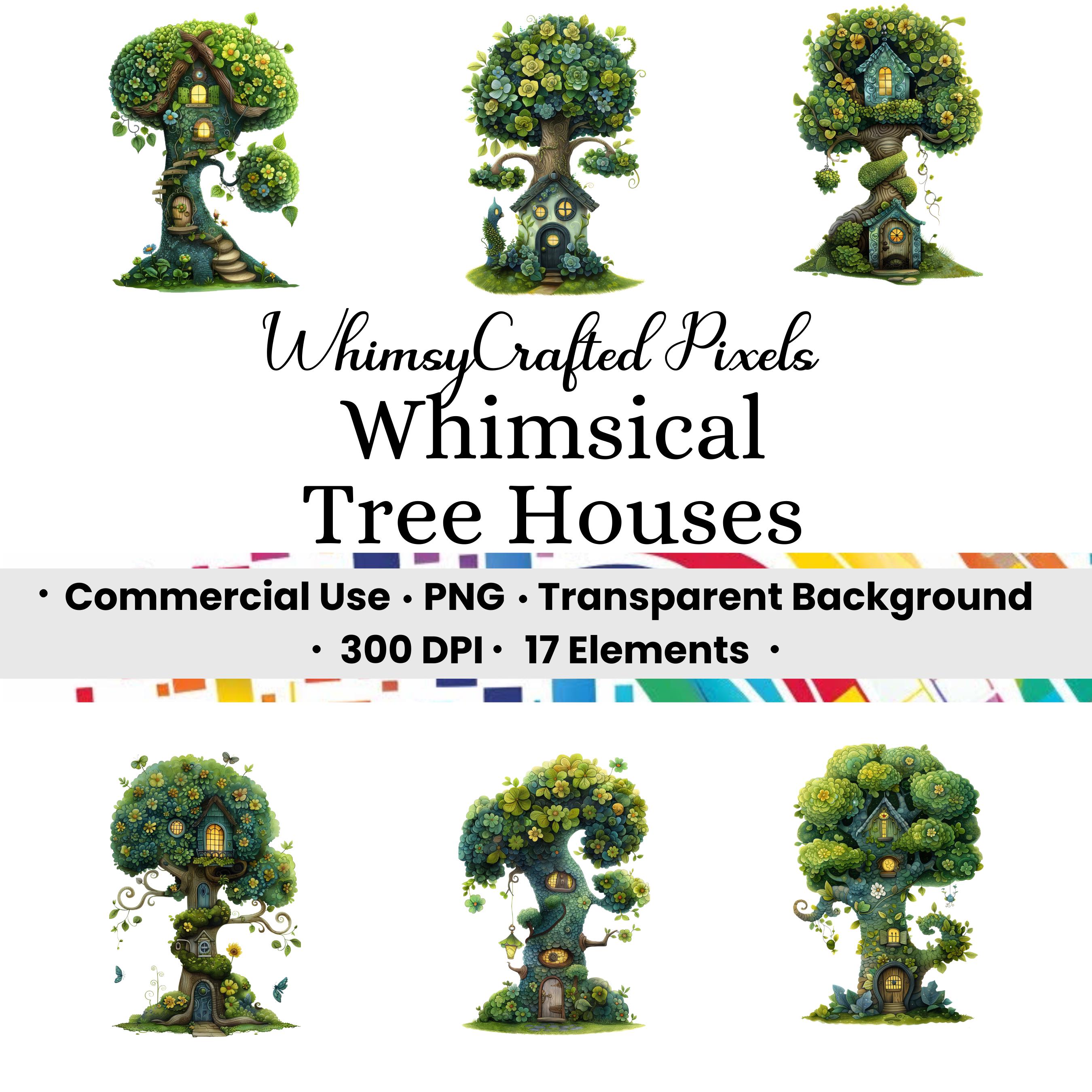 Whimsical Tree House Clip Art Set | Fun Digital Images | Scrapbooks ...