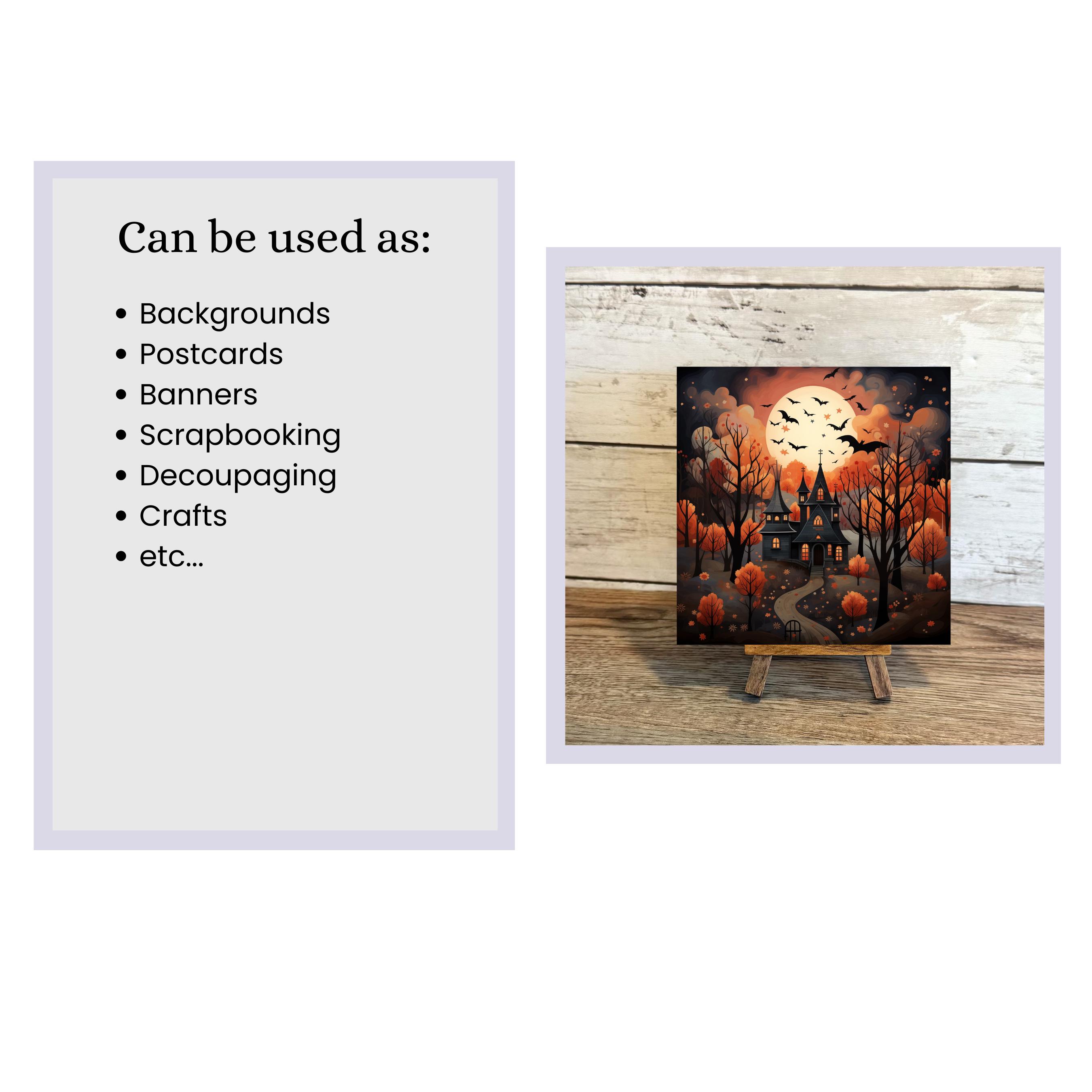 Whimsical Haunted Houses Digital Pages | Halloween Printable Digital ...