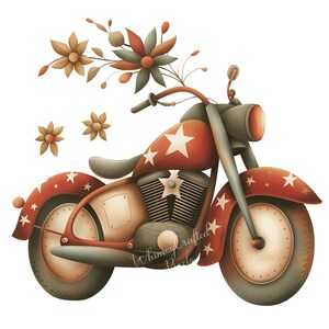 Americana Motorcycles Clip Art Set | Patriotic Digital Images ...