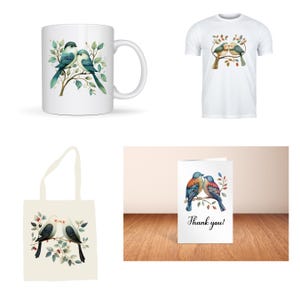 Charming Love Bird Clip Art Set | Cute Digital Images | for Scrapbooks ...