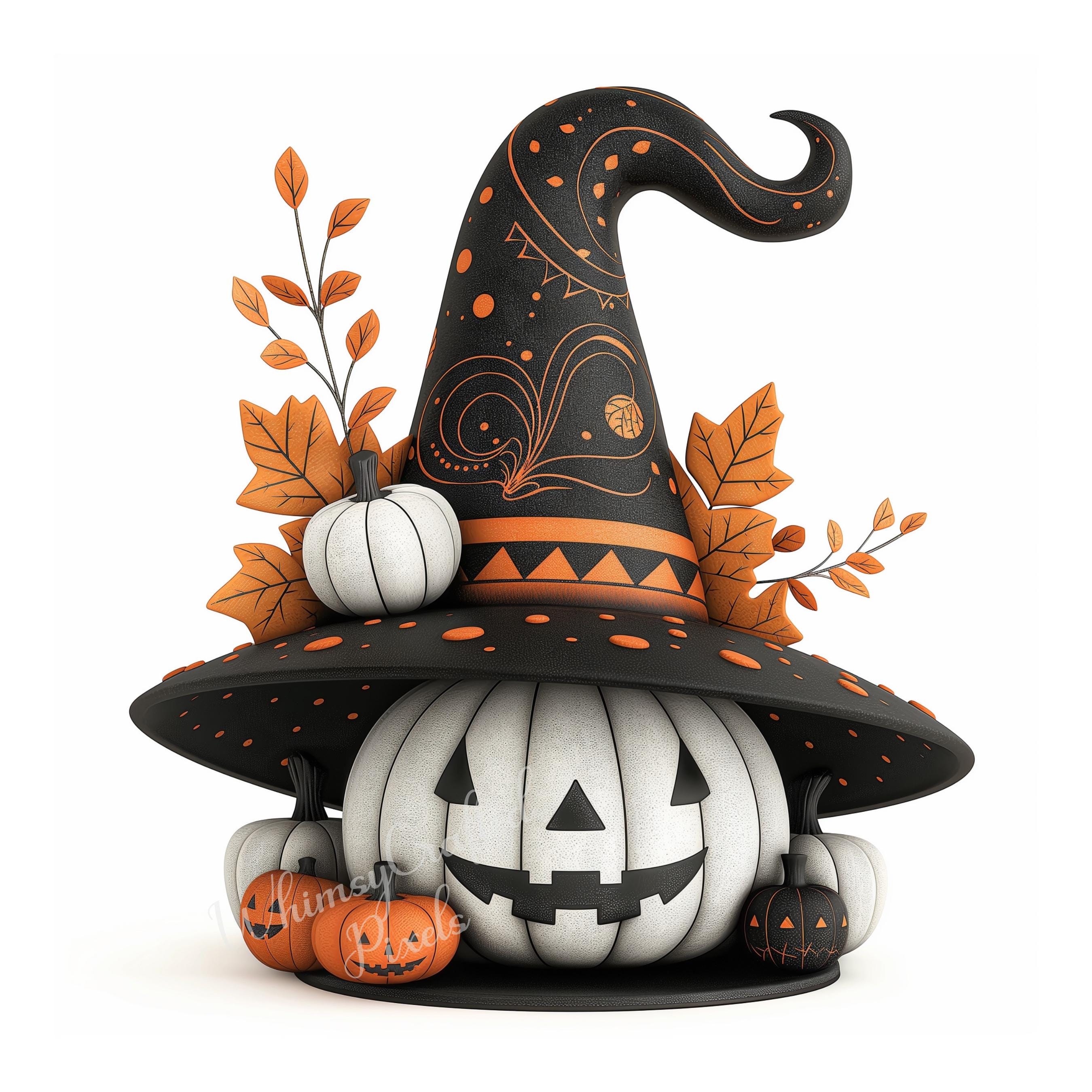 Halloween Witch Hats Digital Pages | Halloween Printable Digital ...