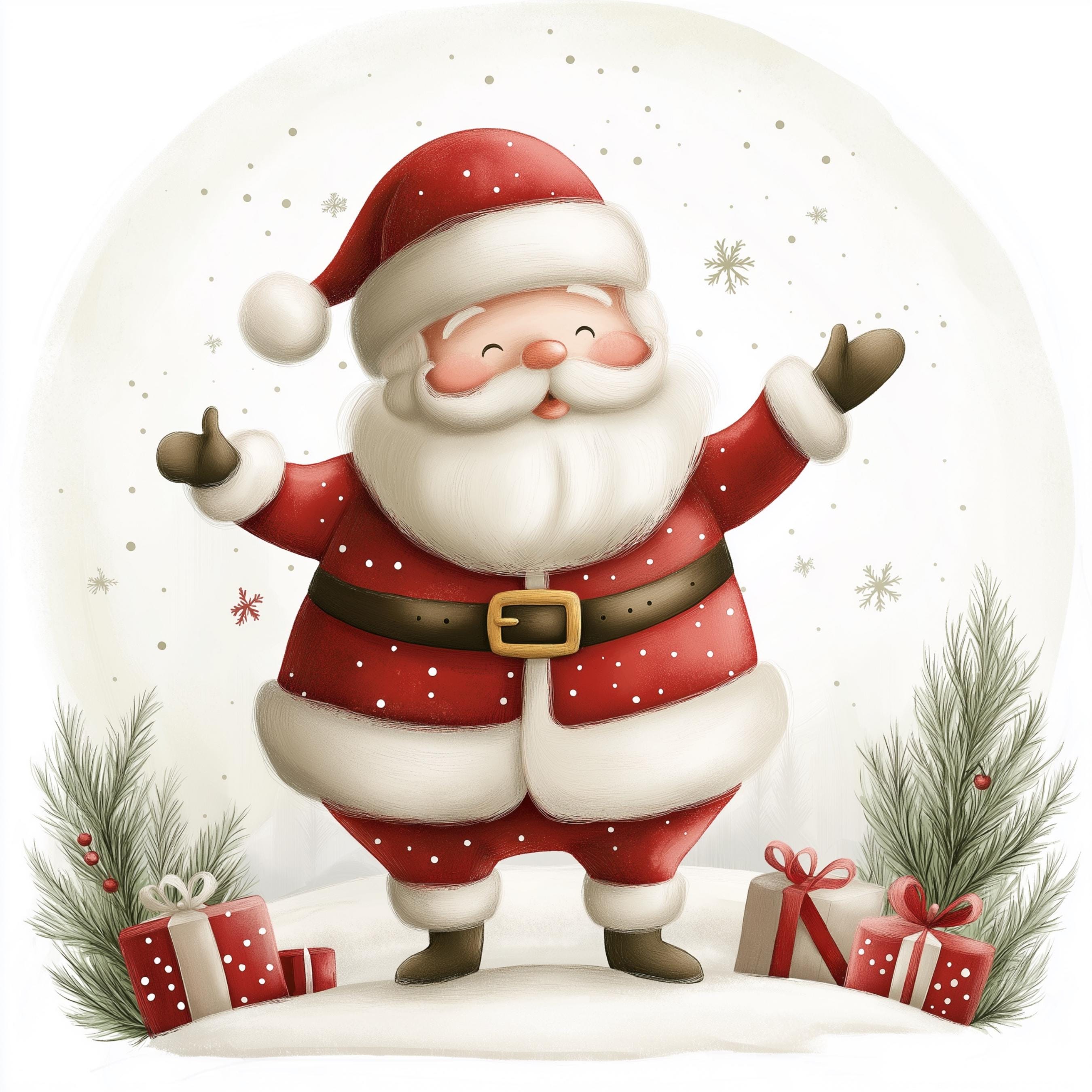 Charming Santas Digital Pages | Santa Claus Printable Digital ...