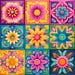 Colorful Mexican Tiles V1 Digital Pages | Tiles Printable Digital ...
