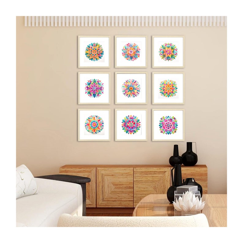 Floral Mandalas Digital Pages | Fun Printable Digital Backgrounds | for ...
