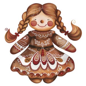 Gingerbread Women Clip Art Set | Holiday Digital Images | for ...
