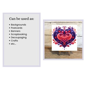 Purple and Red Hearts Clip Art Set | Valentine Digital Images ...