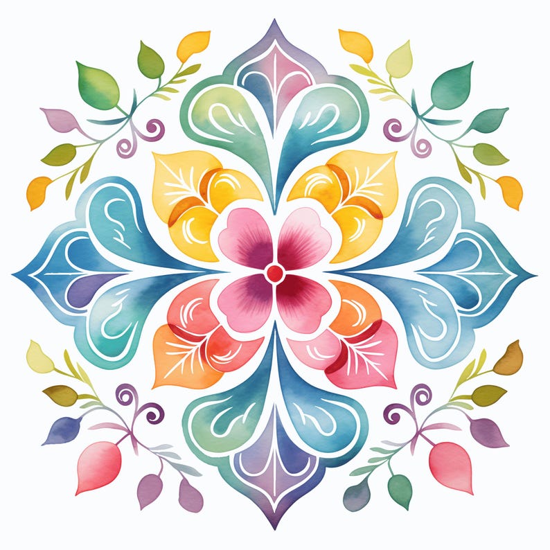 Watercolor Quatrefoil Clip Art Set | Pastel Digital Images for ...