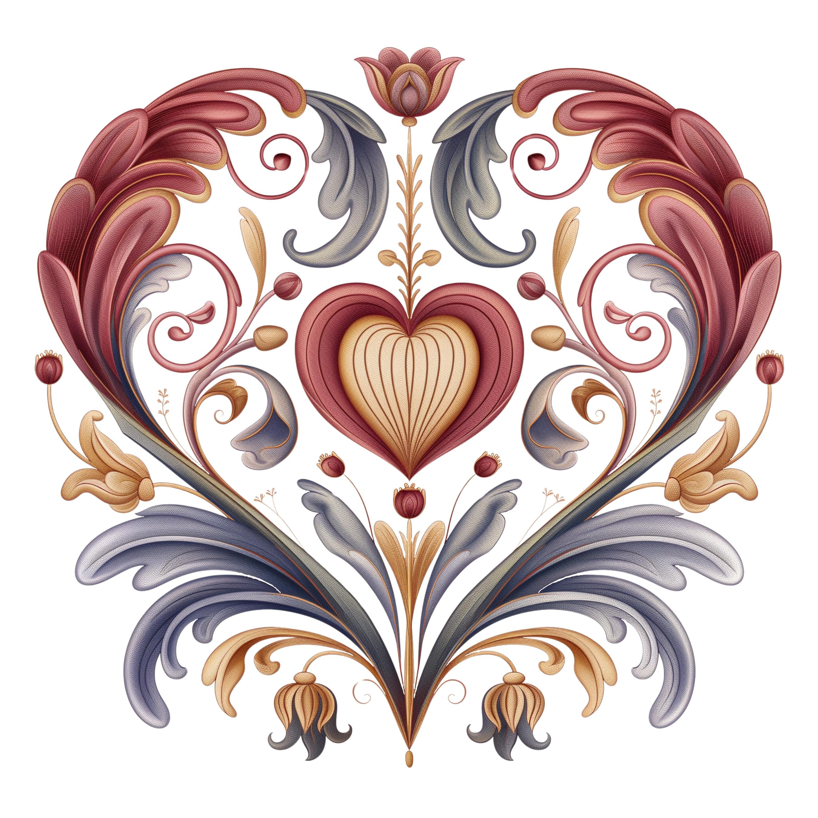 Fancy Hearts Clip Art Set | Valentines Digital Images | for Scrapbooks ...