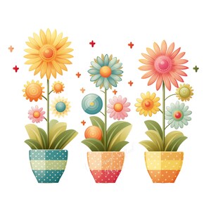 Cute Pastel Daisies Clip Art Set | Spring Digital Images for Scrapbooks ...
