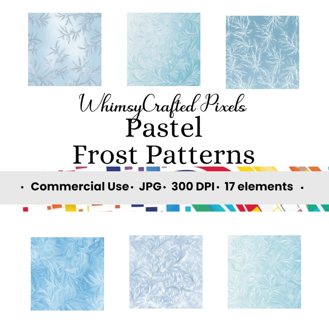Pastel Frost Patterns Digital Pages | Printable Digital Winter ...