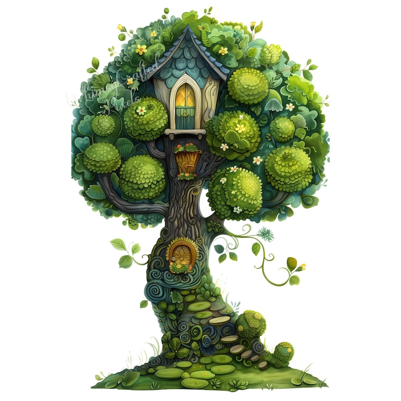 Whimsical Tree House Clip Art Set | Fun Digital Images | Scrapbooks ...
