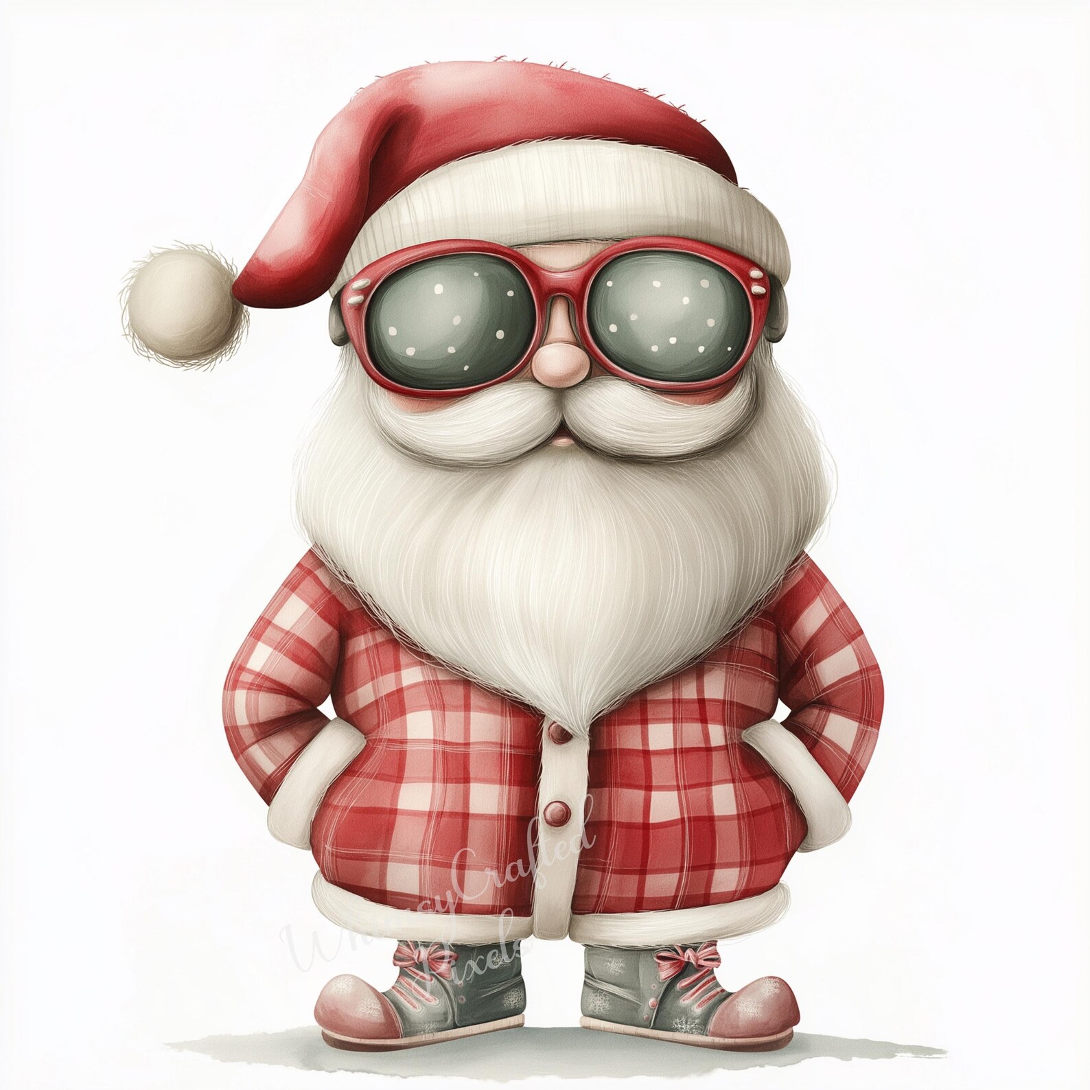 Charming Santas Digital Pages | Santa Claus Printable Digital ...