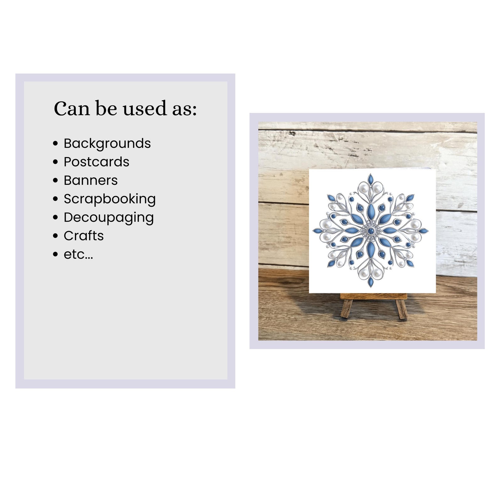 Art Deco Snowflakes Clip Art Set | Winter Digital Images | Scrapbooks ...