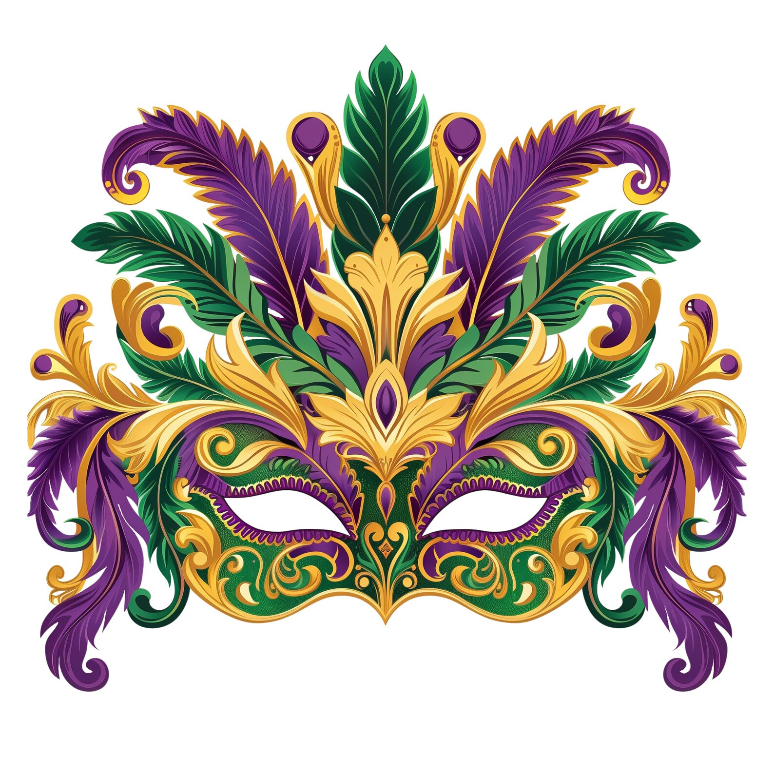 Mardi Gras Masks Clip Art Set | Festive Digital Images for Scrapbooks ...