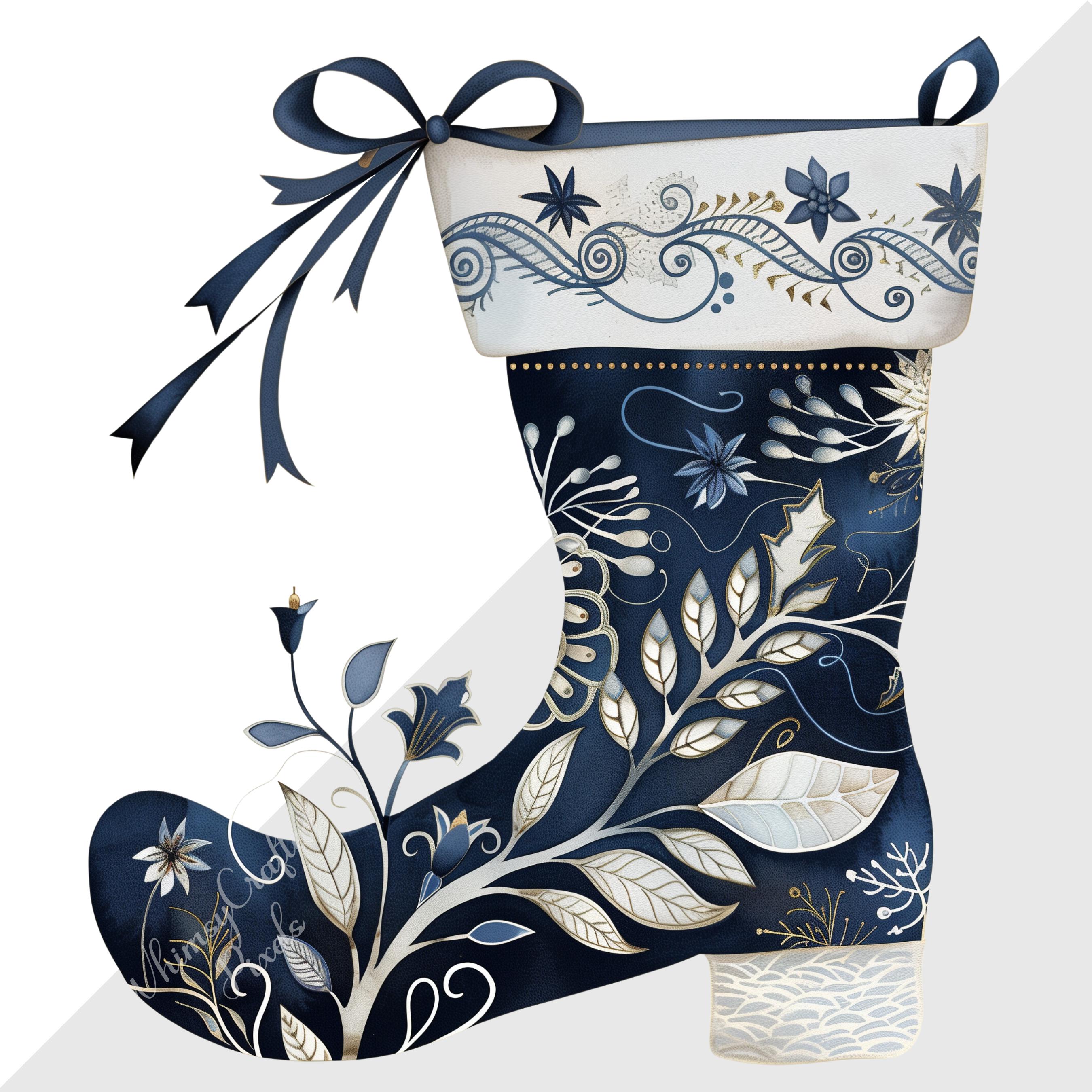 Quirky Christmas Stocking Clip Art Set Fun Digital Images Scrapbooks ...