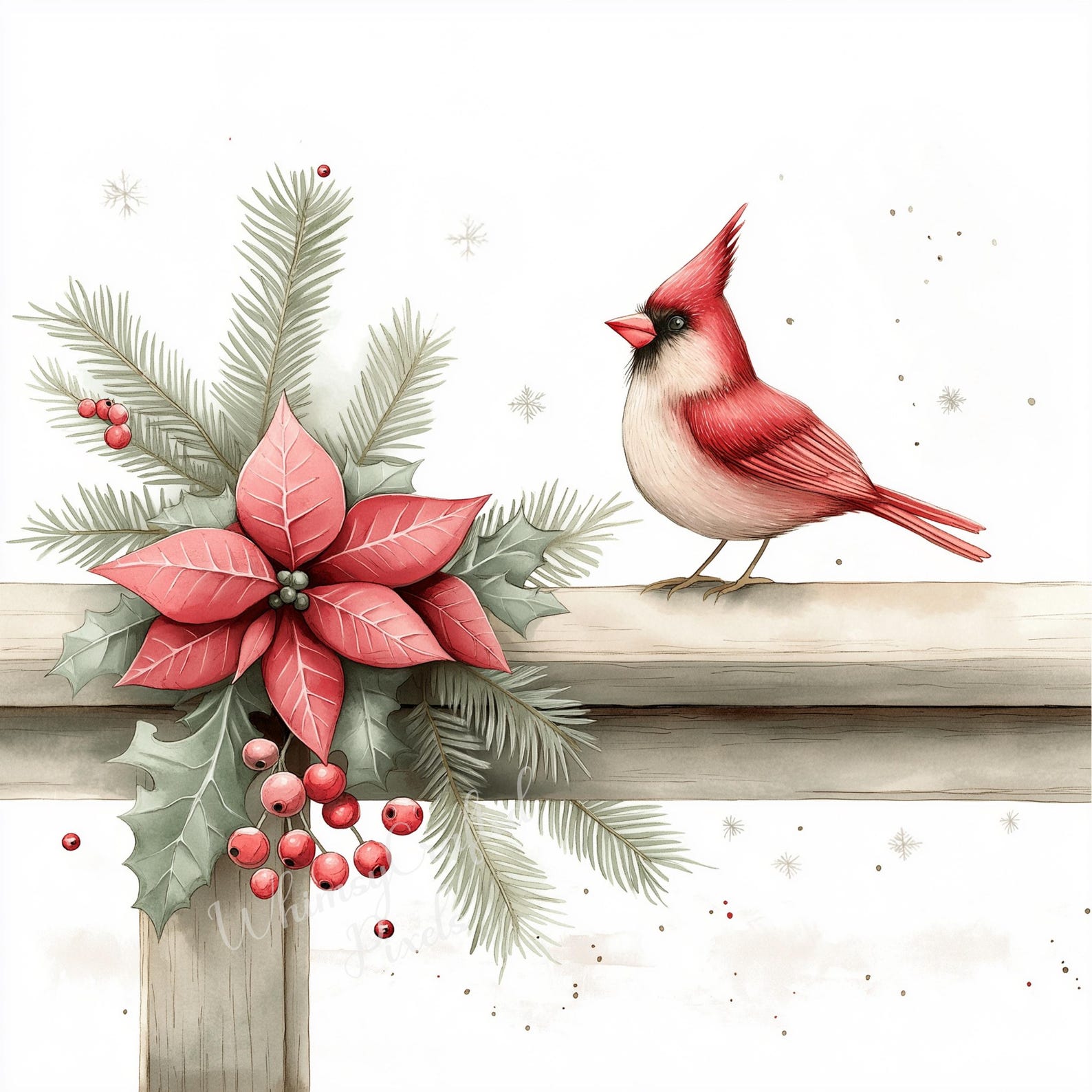Cute Christmas Birds Digital Pages | Holiday Printable Digital ...