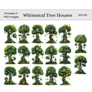 Whimsical Tree House Clip Art Set | Fun Digital Images | Scrapbooks ...