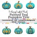 Teal Painted Pumpkins Clip Art Set | Fall Digital Images |scrapbooks ...