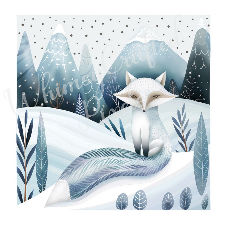 Scandinavian Winter Animals Digital Pages | Scandi Printable Digital ...