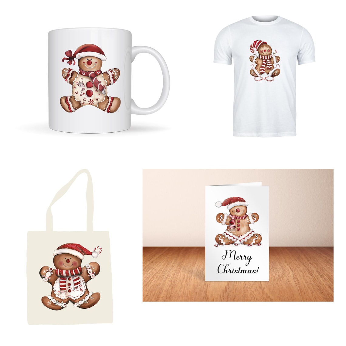 Gingerbread Men Clip Art Set | Holiday Digital Images | for Scrapbooks ...