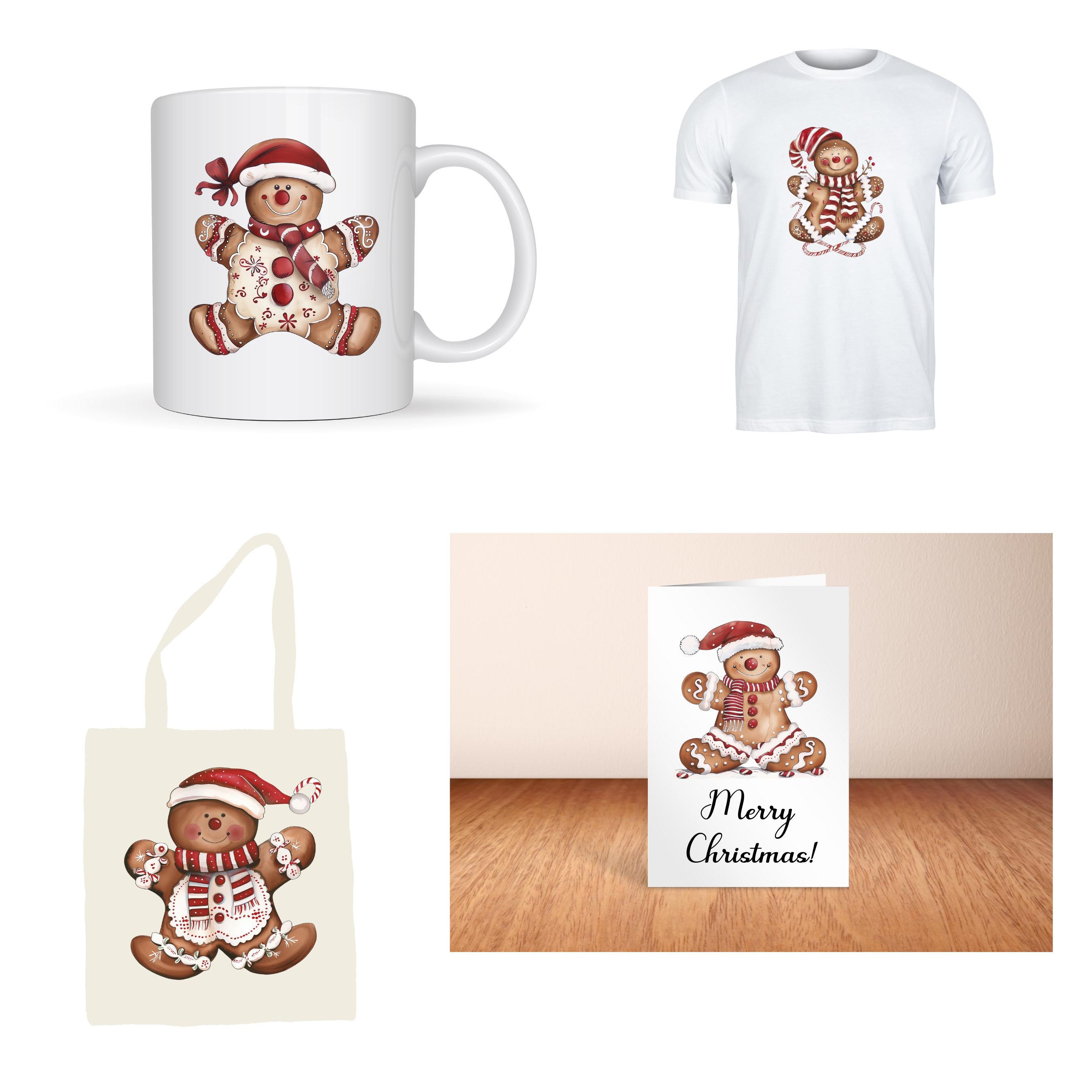 Gingerbread Men Clip Art Set Holiday Digital Images for Scrapbooks ...